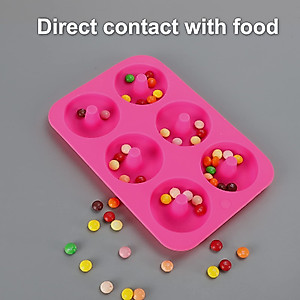 HEHALI 3pcs Donut Pan, Non-Stick Silicone Donut Mold, Bagel Doughnuts Pan for Baking in Clearance, Tray Measures 10x7 Inches