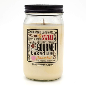 Swan Creek 100% American Soybean 24 Oz. Jar Candle - Honey Soaked Apples