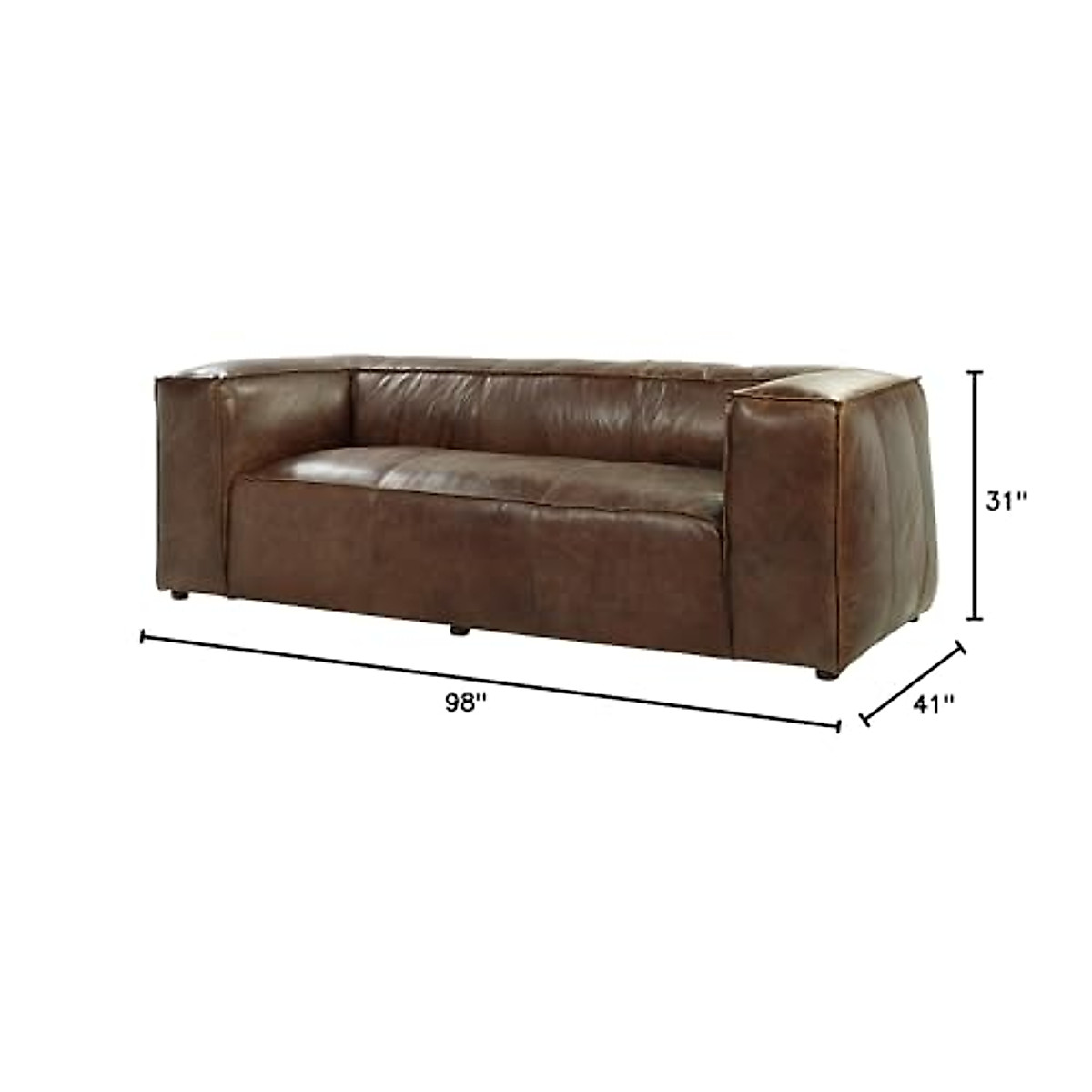 ACME Brancaster Sofa - - Retro Brown Top Grain Leather