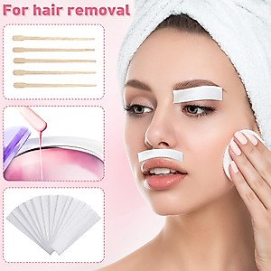 800 Pcs Eyebrows Wax Strips Non Woven Waxing Strips Hair Removal Wax Paper Facial and Body Epilating Strips for Girls Women Men