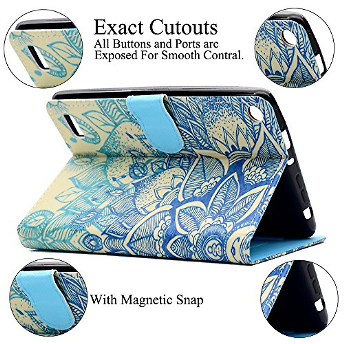 Artyond Case for Kindle Fire 7,Kindle Fire HD7 Case,Multi-Angle Viewing Stand Case with Card Slots Case for Amazon Kindle Fire 7 (9th & 7th & 5th Generation, 2019 2017 2015 Released), Green