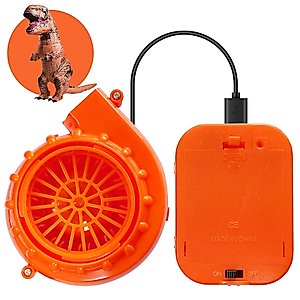 Bnikion Mini Blower Fan for Dinosaur Costume Inflatable Game Clothing Suits Halloween Cosplay Party Supplies, Orange