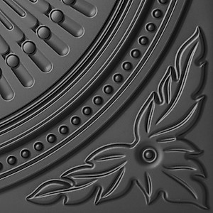 Art3d 12-Pack Drop Ceiling Tiles 2x2 FT, Decorative Easy Install PVC Ceiling Panels for Interior Kitchen Bathroom Basement, 24x24 Inch, Black