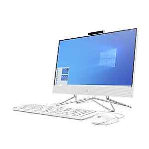 HP 2023 Newest 24-inch FHD All-in-One Desktop Computer Dual-Core AMD Athlon Silver 3050U 24GB DDR4 RAM NVMe M.2 1TB SSD DVD WiFi AC BT RJ45 Webcam Windows 11 Pro White w/RE USB3.0 Flash Drive