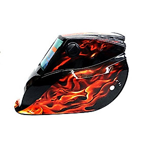 Auto Darkening Solar Welding Mask Professional Welder Helmet (Skull With Flames)