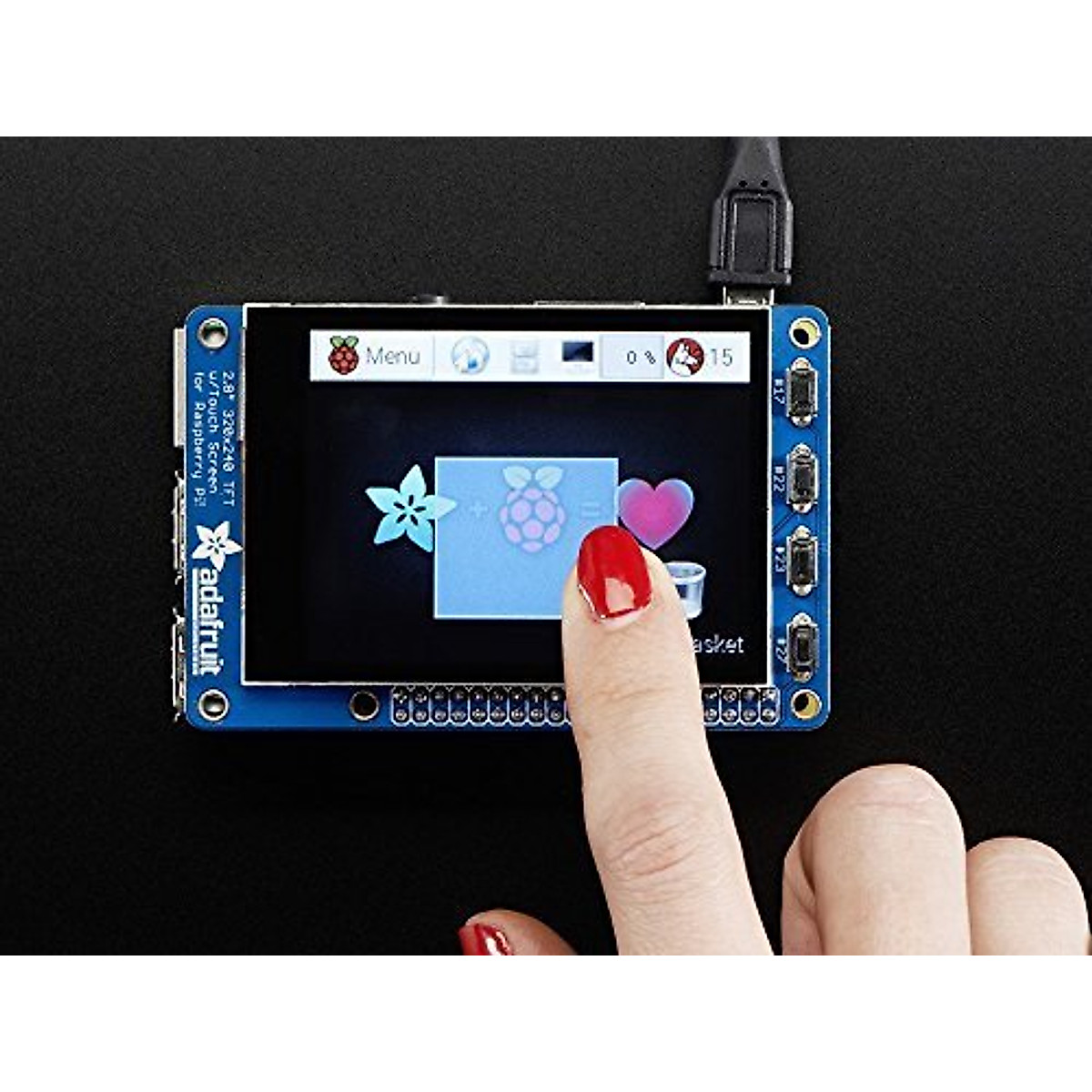 Adafruit (PID 2423) PiTFT Plus 320x240 2.8" TFT + Capacitive Touchscreen