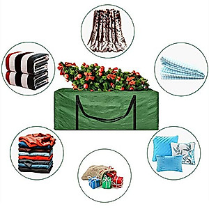 Longlasting Cushion Storage Bag Garden Furniture Cushion Bags Waterproof Pouch with Zips Patio Seat Pads Carry Handbag with Handle for Christmas Tree