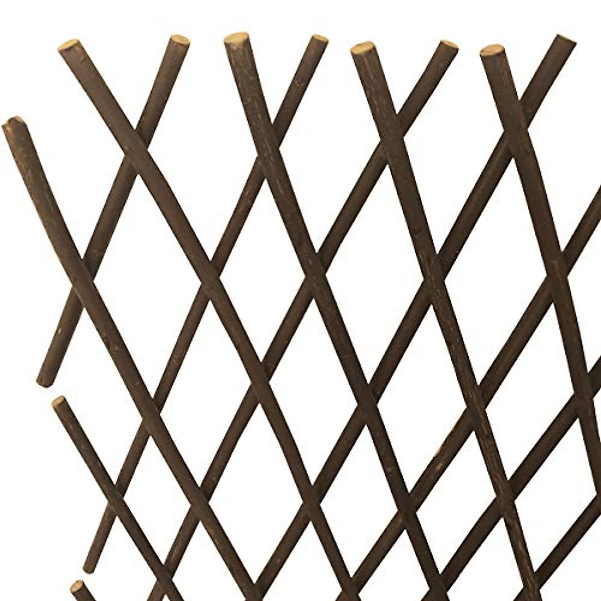 LANDGARDEN Expandable Garden Trellis Plant Support Willow Lattice Fence Panel for Climbing Plants Vine Ivy Rose Cucumbers Clematis