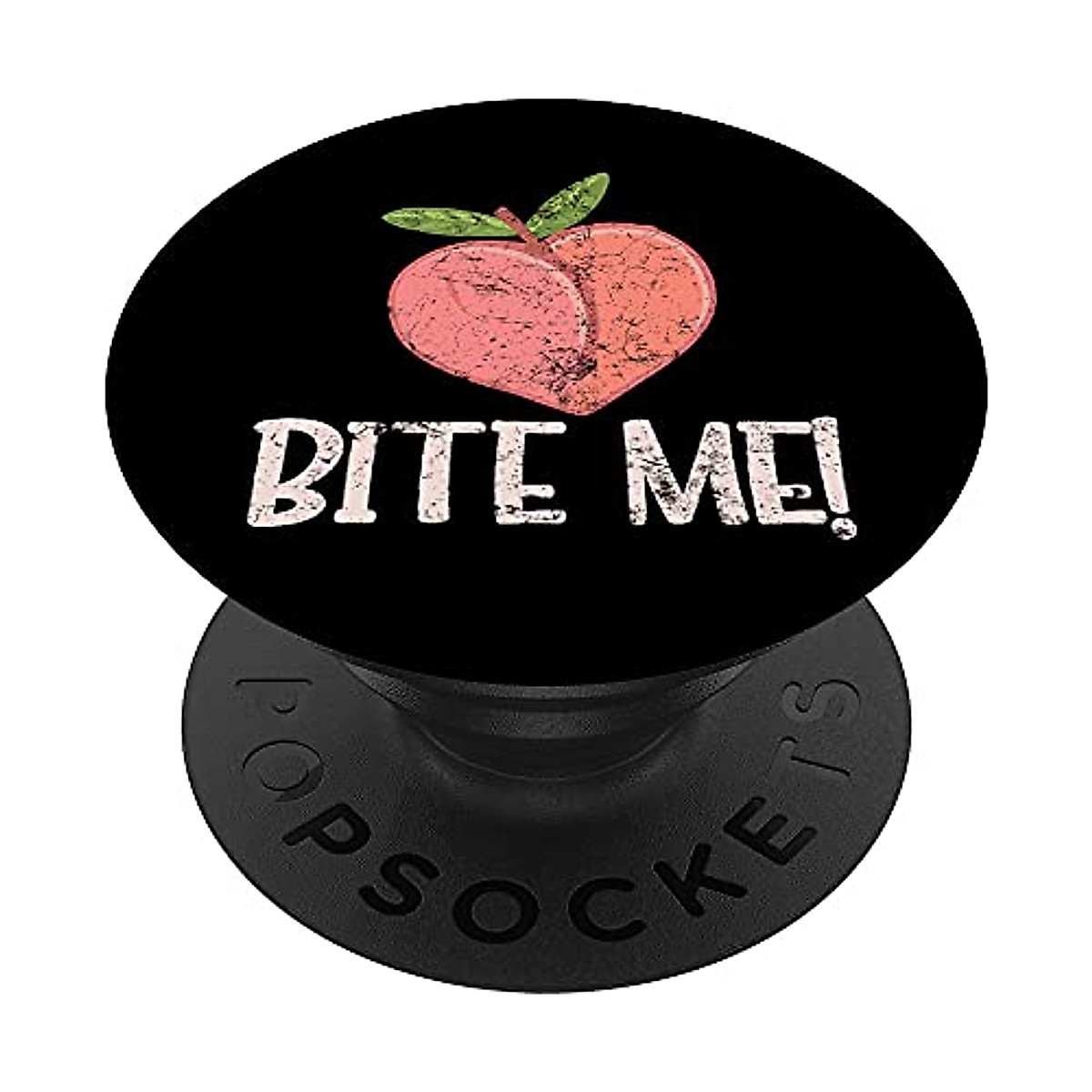 Peach Bite Me Fruit Summer Peachy Humor PopSockets Swappable PopGrip