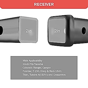 OPENROAD Adjustable Trailer Hitch Ball Mount Fits 2-Inch Receiver, 2’’ Ball 6000LBS, 6 1/4" Drop/ 7 1/2" Rise Drop Hitch, Tow Hitch for Heavy Duty Truck with Stainless Steel Pins