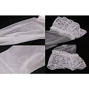 RuoFeng Lovable Sexy Long Tube Silk Stockings 8cm 2 Pairs (White)