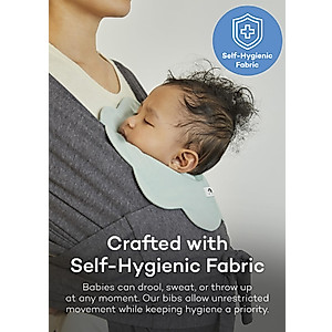 Konny Baby Bibs 5-Pack, 360 ​​° Rotate, New Year Gifts, Soft and Absorbent Bandana Drooling for Boys Girls baby Essentials(Set 4 - Mint, Pink, Beige, Wine Dot, Creamy Gingham)