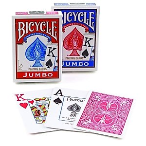 Bicycle Poker Size Jumbo Index Playing Cards 2 Pack