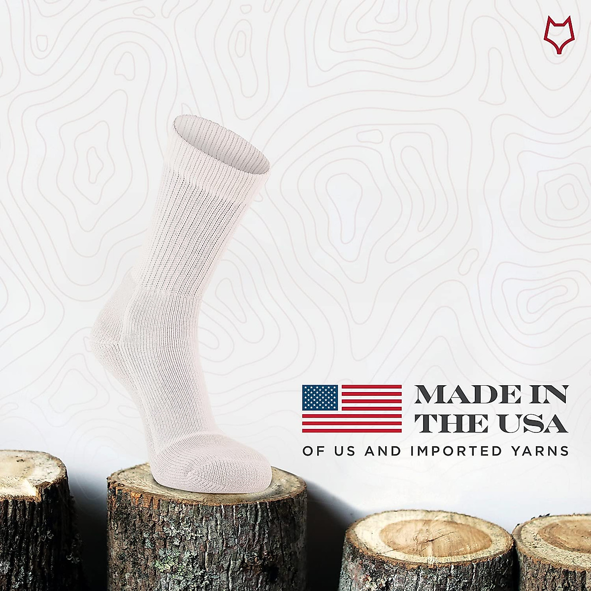 Fox River Men's Wick Dry® Athletic Crew - 2-Pk, White, Medium