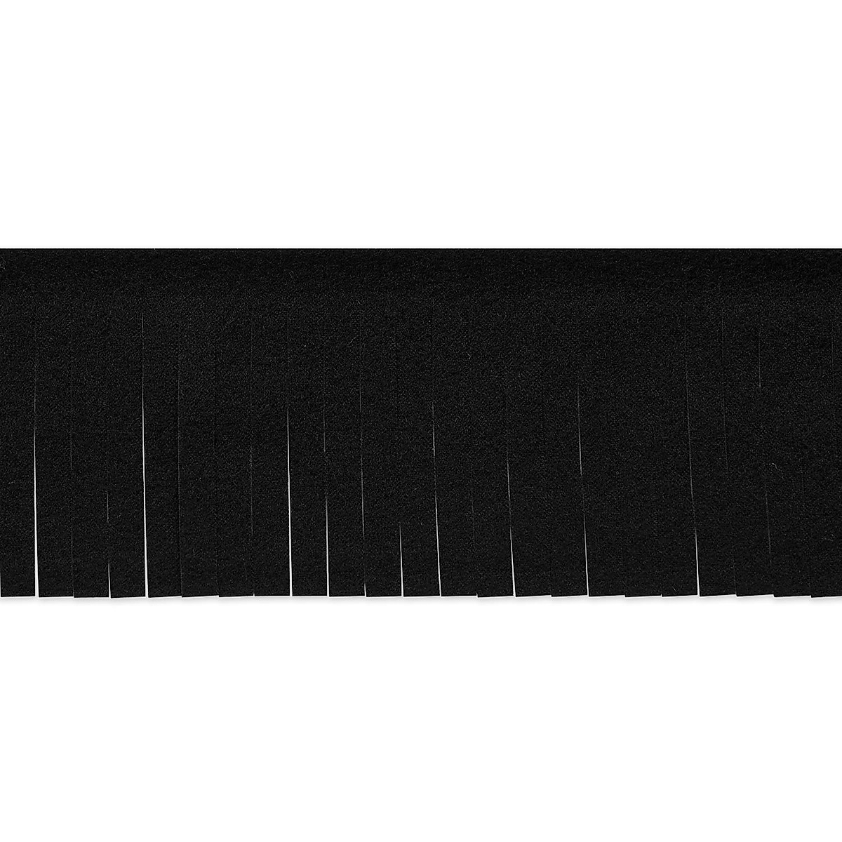 Trims by the Yard 2" Matte Finish Vegan Leather Fringe Trim, Black (5 Yard Cut)