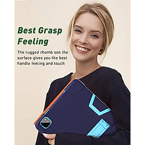 iPad Pro 12.9" Case 2022 2021 2020 2018,AICase Heavy Duty Hybrid Shockproof Hard Cover Rubber Stand with Screen Protector+Stytus for Apple iPad Pro 12.9-inch (6th,5th, 4th & 3rd Gen)