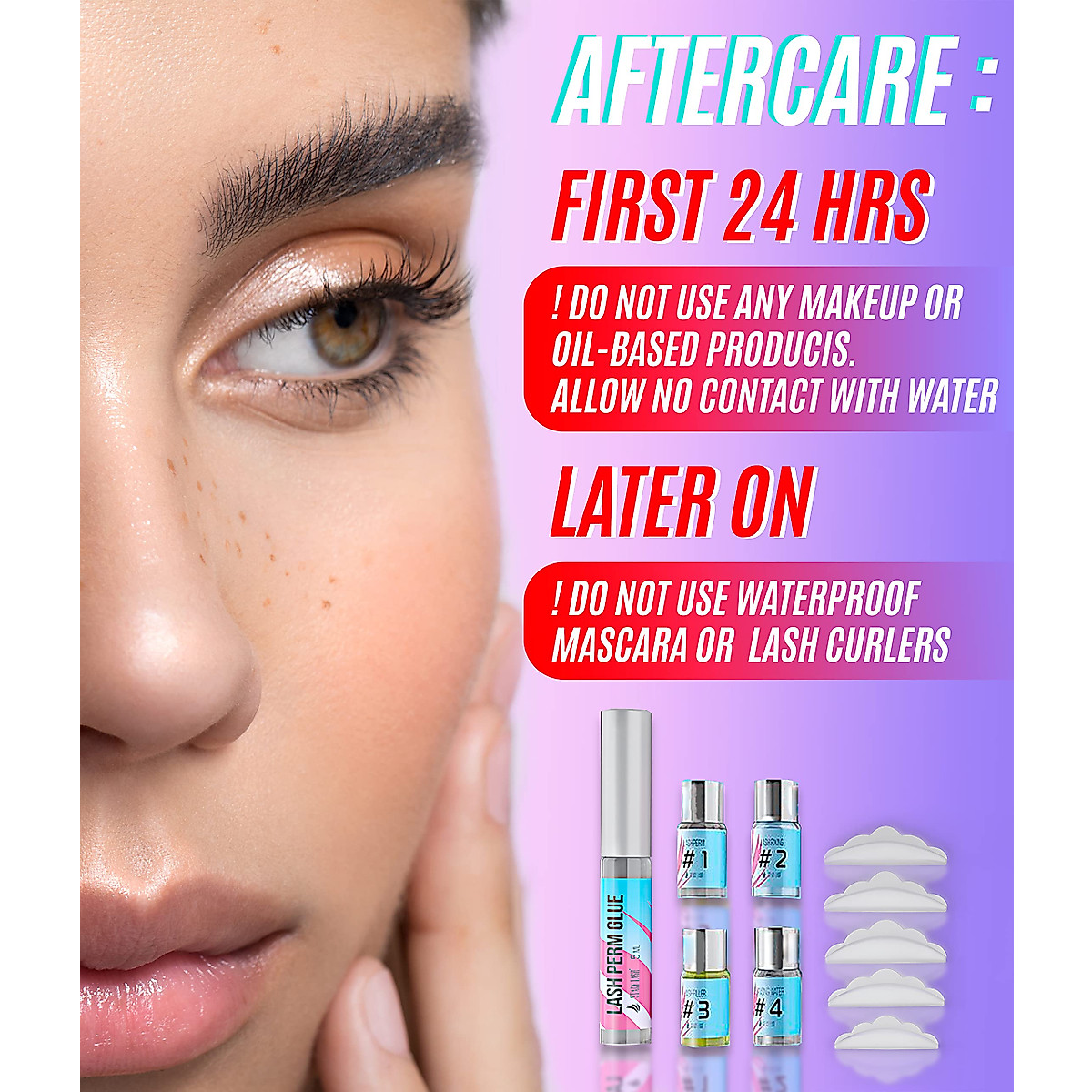 Stacy Lash Lift Kit + 100 Pairs Set Premium Under Eye Gel Pads for Eyelash Extension - Lint Free Patches with Vitamin C and Aloe Vera by Stacy Lash supplies and Beauty tools/Hydrogel Eye Pads