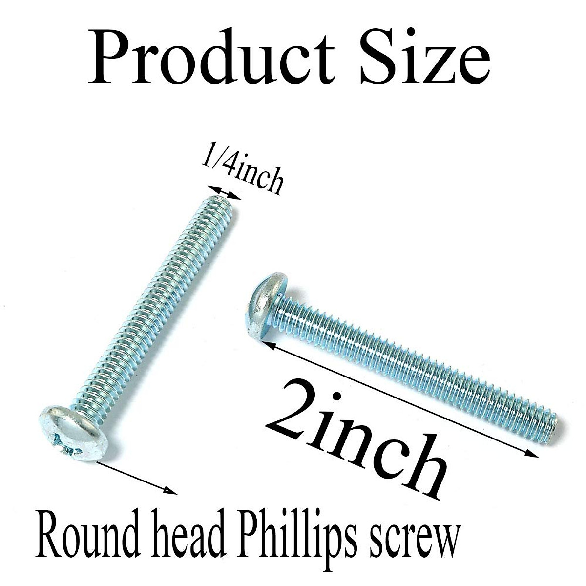 Pro Bamboo Kitchen 8 Sets Black Knobs Kit Galvanized Iron Philip's Head Screw 1/4-20x2" and 1/4" Hex Hand Nut Plus 1/4" Galvanized Iron Flat Washer