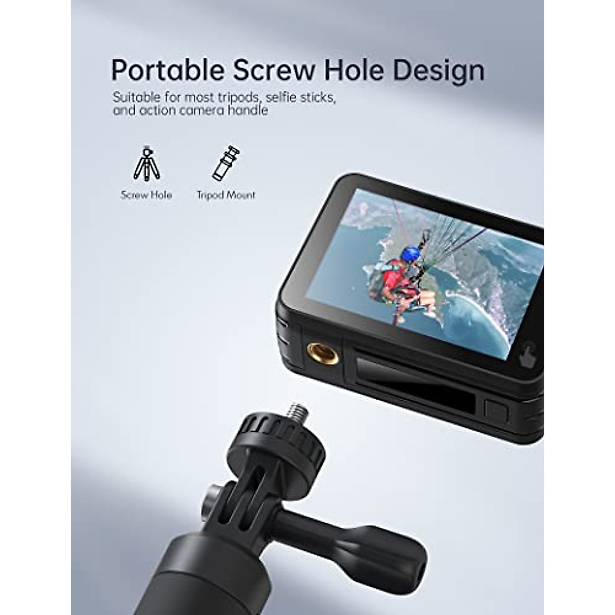 WOLFANG GA400 Action Camera 4K 60FPS Bare Metal Waterproof Underwater Camera 3.0 EIS Stabilization WiFi Helmet Camera (Remote Control, 2x1350mAh Batteries and Accessory Kit)