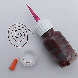 XMASIR Multi Purpose Precision Applicator Set 1 Oz. Henna Bottles Kit with Caps and Needle Tips Sizes (4 Bottles 16 Tips)