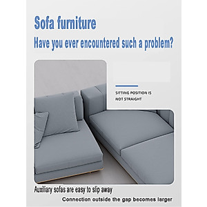 DERRILLA Universal Metal Sectional Couch Connectors Interlocking Furniture Clips Sofa Connector Brackets with Screws (Black, 4)