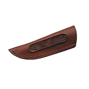 Szco Supplies 7.5" Horn/Turquoise Handle Damascus Steel Outdoor Hunting Knife with Sheath