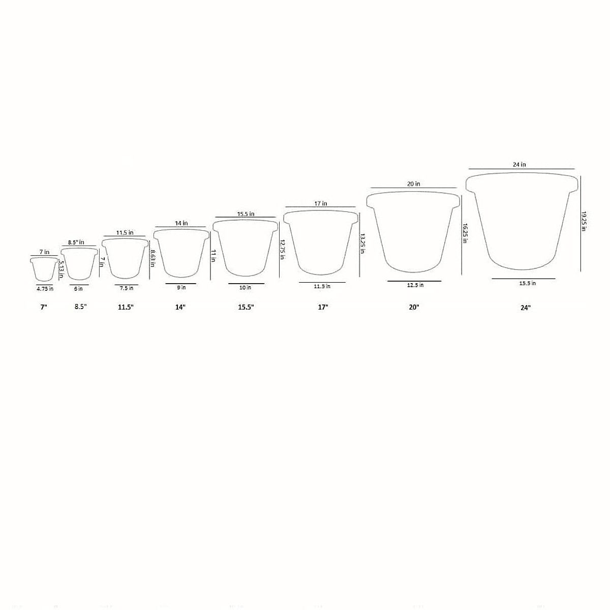 Bloem Terra Pot Round Planter: 16", Chocolate, (No Saucer Included) Matte Finish, Durable Resin, Traditional Style Pot, For Indoor and Outdoor Use, Gardening, 8 Gallon Capacity, Saucer Sold Separately