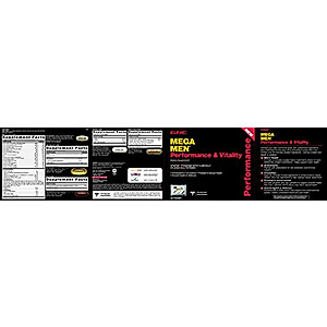GNC Mega Men Performance Vitality Vitapak Program - Daily Multivitamin Capsule -Twin Pack
