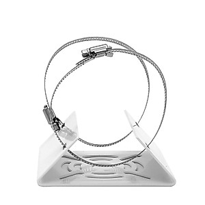 Ahn'Qiraj 2Pcs Universal Vertical Pole Mount Bracket Mount Camera Adapter for CCTV Security Camera Ptz Dome Vertical Pole Wall Mounting Bracket with 8 Loops