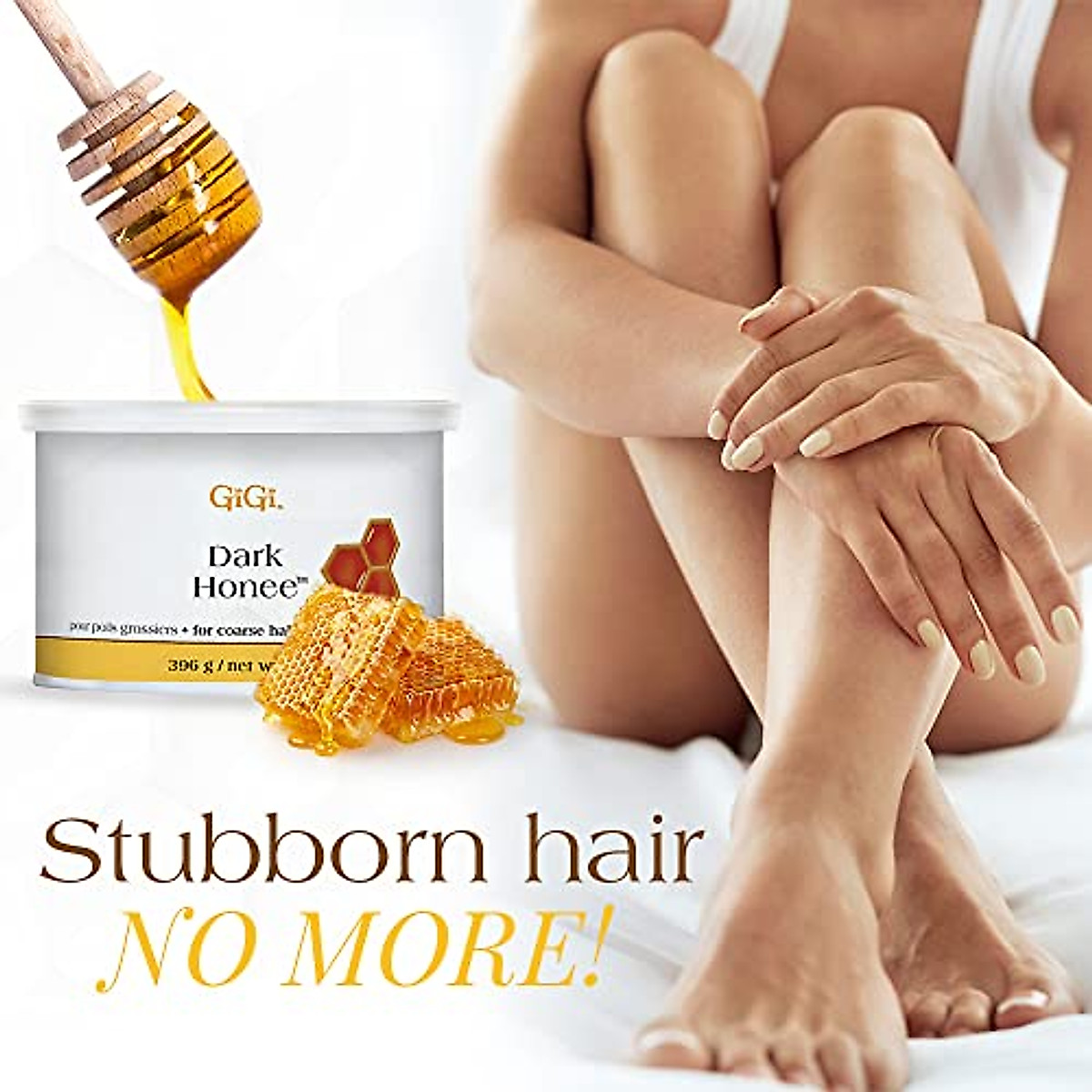 GiGi Dark Honee Hair Removal Soft Wax, Thick to Coarse Hairs, Normal to Dry Skin, Men and Women, 14 oz.