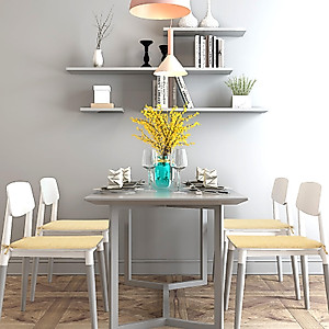 Outdoor Chair Cushions, 17x15.5 Inch Indoor Chair Pads with Ties Waterproof U-Shape Seat Pads Round Corner Memory Foam Seat Cushions for Garden Patio Furniture Chair Home Office Set of 2