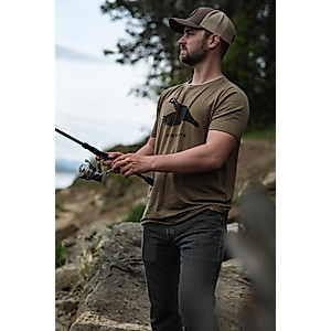 First Lite Men's Aerowool Tech Tee - Durable Merino Wool T-Shirt - Dry Earth (Flyway) - Small