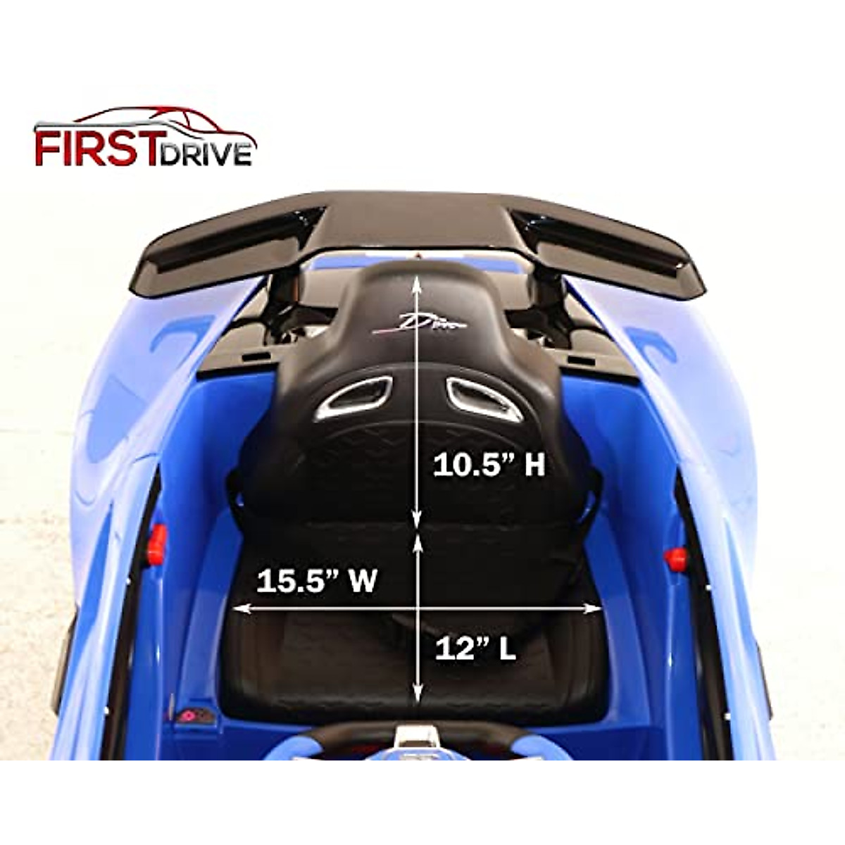 Bugatti Divo - Blue- Dual Motor Electric Power Ride On Car W/Parental Remote, MP3, Aux Cord, Bluetooth, Led Headlights, and Premium Wheels- by First Drive (Blue)