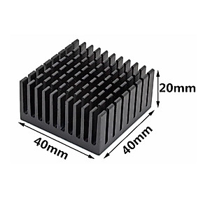 Easycargo 8pcs 40mm Heatsink Kit 40x40x20mm + 3M8810 Thermal Conductive Adhesive Tape, Cooler Aluminium Heat Sink for Cooling 3D Printer Stepper Motor TEC1-12706 Thermoelectric Peltier 40mmx40mmx20mm