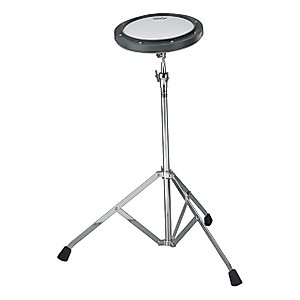 Remo RT-0010-ST 10" Gray Tunable Practice Pad with Ambassador Coated Drumhead and ST-1000-10 Stand
