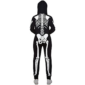 Morph - Skeleton Costume Women - Womens Skeleton Costume Bodysuit - Halloween Skeleton Costume Women Skeleton Jumpsuit Adult