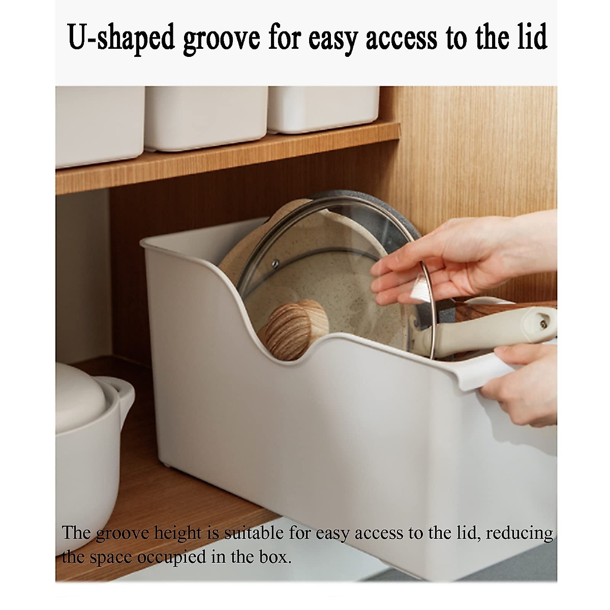 LEAYAN Under Sink Storage Rack, Under Bathroom Cabinet Sliding Storage Basket Organizer Kitchen Under Sink Shelf Organizer Under Sink Rack Shelf, White 40x16.5x23.2cm