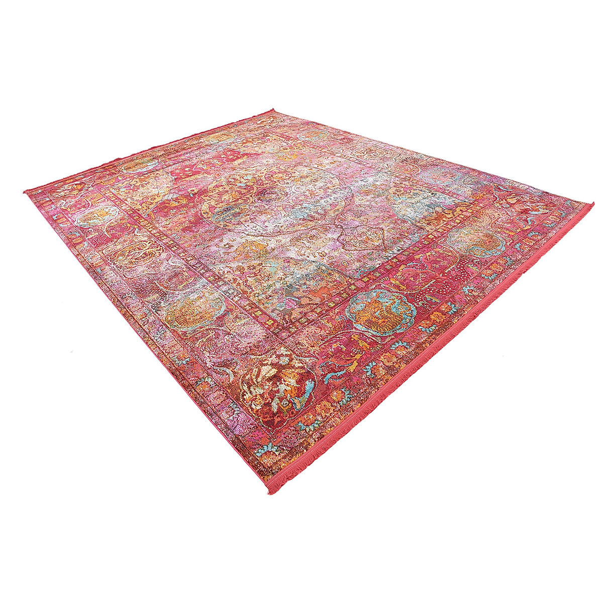 Unique Loom Baracoa Collection Area Rug - Rumba (8' 4" x 10' Rectangle, Red/ Brown)