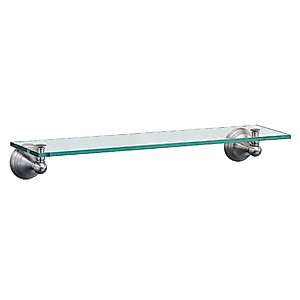 Gatco 4366 Charlotte Glass Shelf, Satin Nickel