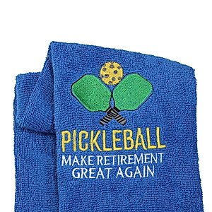 LEVLO Pickleball Sports Lovers Gift Pickleball Make Retirement Great Again Towels for Pickleball Lovers Gifts (PICKLEBALL MAKE RETIREMENT GREAT AGAIN)
