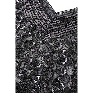 BABEYOND 1920s Shawl Wraps Long Fringed Evening Cape Sequin Beaded Party Shawl