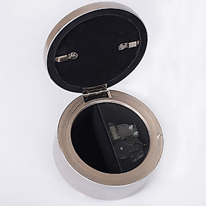 Cottage Garden Count Blessings You Twice Brushed Pewter Jewelry Music Box Plays Amazing Grace