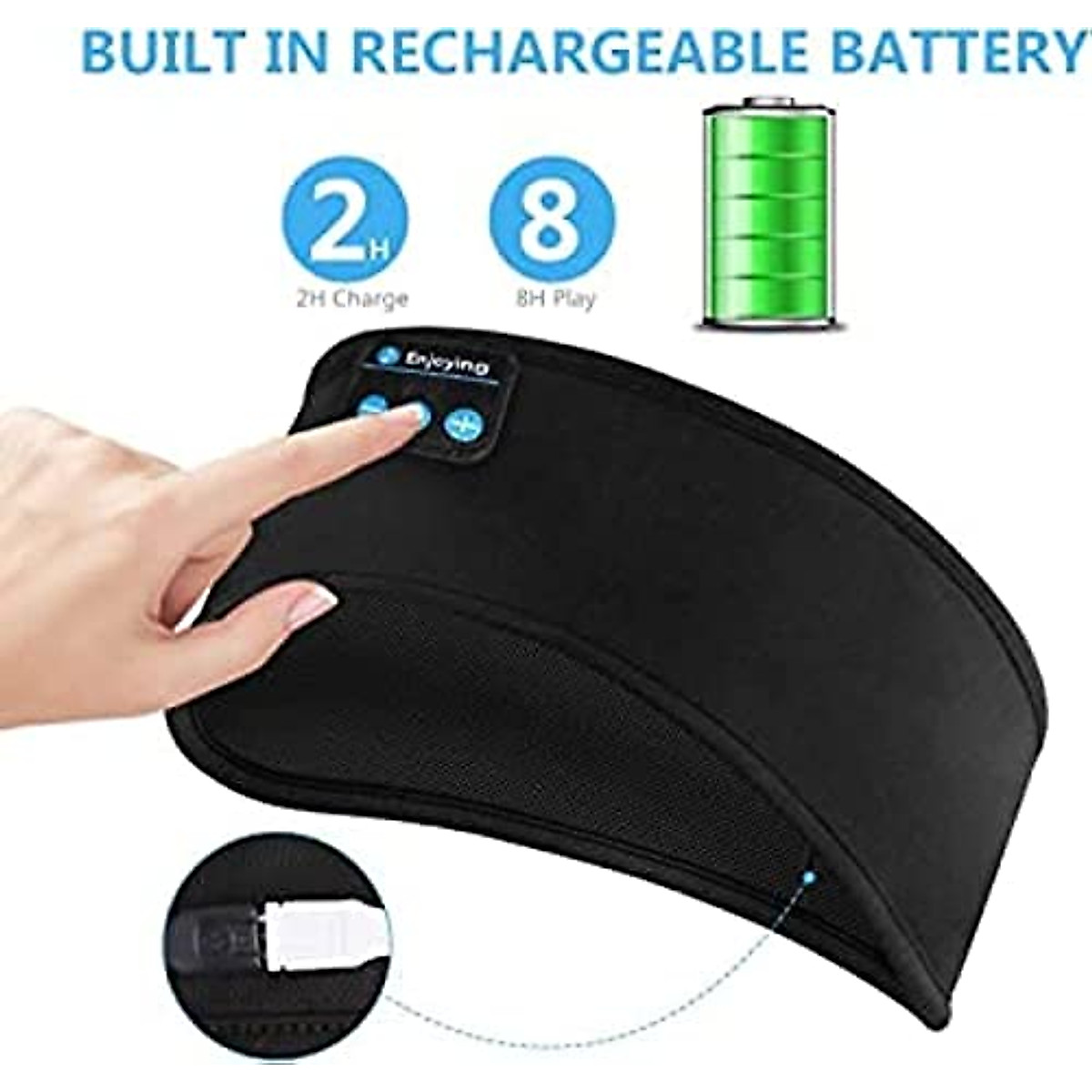 Perytong Sleep Headphones Wireless, Bluetooth Sports Headband Headphones with Ultra-Thin HD Stereo Speakers Perfect for Sleeping,Workout,Jogging,Yoga,Insomnia, Air Travel, Meditation