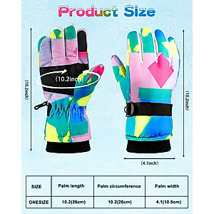 ONESING Ski Gloves Women -30°F Waterproof Winter Gloves Touchscreen Snow Gloves Women Men Warm Windproof Snowboard Gloves for Cold Weather