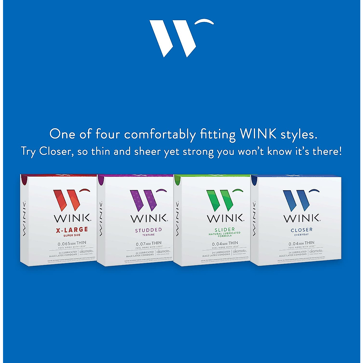 WINK Closer Condoms, 24 count