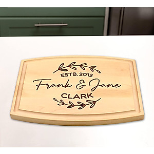 Personalized Mr & Mrs Cutting Board Wedding Gifts for Couple Custom Cutting Board Engraved Arched