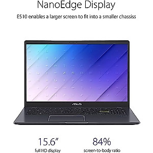 ASUS Vivobook Go 15 Laptop for Student, 15.6" FHD Display, Intel Celeron N4020 Processor, 4GB RAM, 64GB eMMC, Thin & Light, Intel UHD Graphics, WiFi, 1 Year Microsoft 365, Windows 11 Home in S Mode