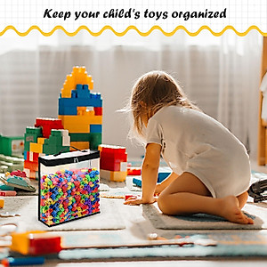 GliCraft 3 Pcs Toy Storage Bags with Zipper Clear PVC Organizing Bags with Zippered Waterproof Toy Bags for Storage Transparent Plastic Travelling Pouch for Toys Building Blocks Kids Books Puzzles