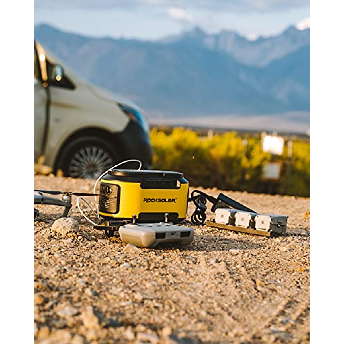 ROCKSOLAR Portable Power Station 200W Ready RS420 - 222Wh Backup Lithium Battery, Solar Generator Power Supply with AC/USB/12V DC Outlets for Camping, RV, Home, Outdoor, Emergency