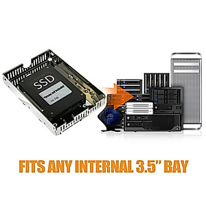 ICY DOCK Open Air 2.5” to 3.5” SAS / SATA (22pin) HDD & SSD Converter / Mounting Kit for Internal 3.5" Drive Bay | EZConvert Air Lite MB482SP-3B
